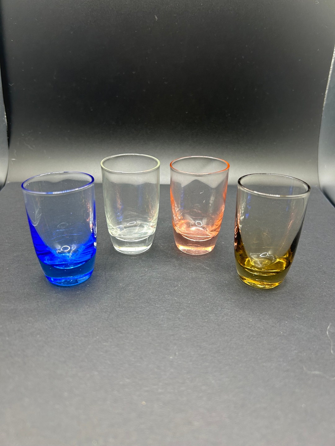 Vintage Multicolor 2.25” Shot Glasses Set of 4 - Etsy