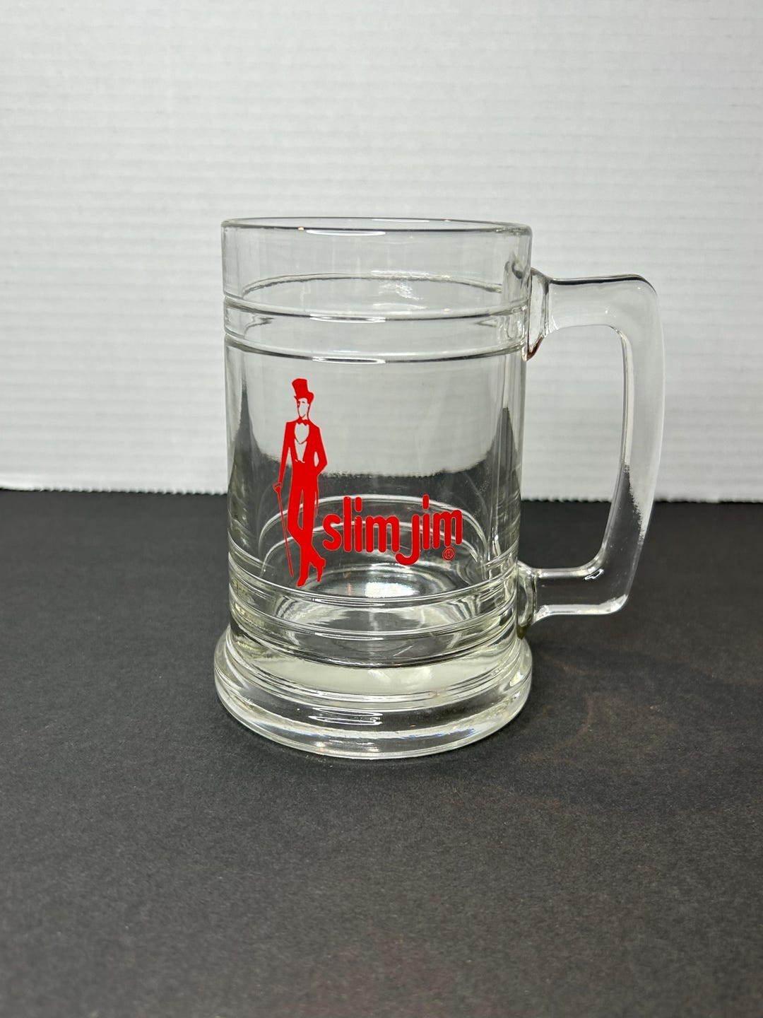 Vintage Slim Jim Standard Size Beer Mug/stein Red Logo Glass - Etsy