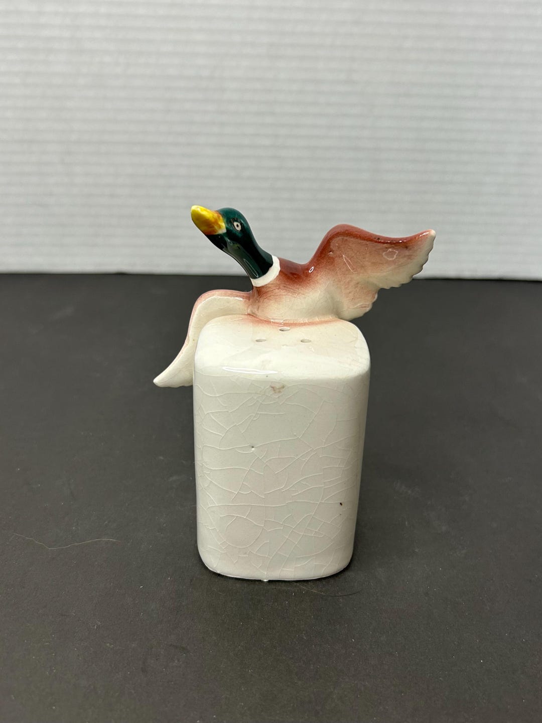 Vintage Individual Ceramic Flying Game Duck/mallard Square Salt or ...