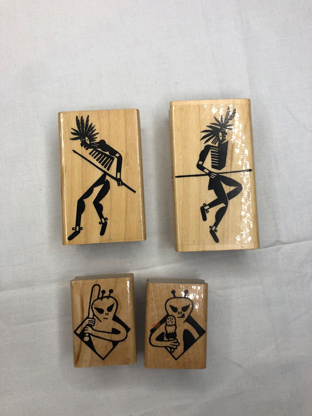 Rubber Stamp Blocks Set of 4 - Etsy
