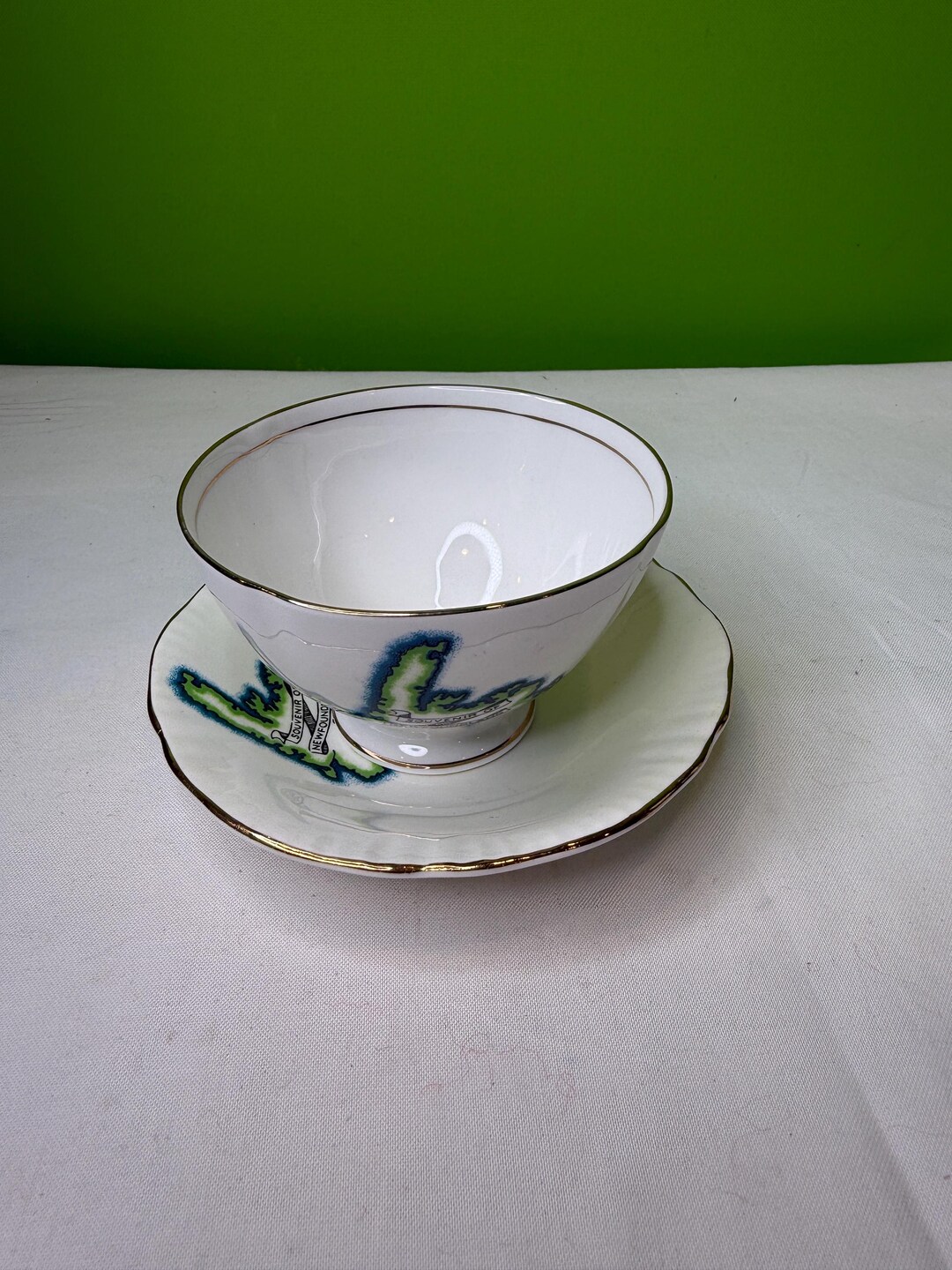 Vintage Elizabeth Souvenir of Newfoundland Tea Cup and Saucer - Etsy