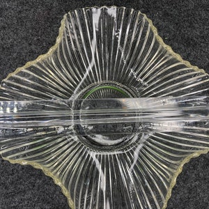 Vintage Pressed Clear Glass Truffle Dish With Beautiful Ribbed Pattern ...