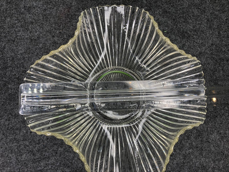 Vintage Pressed Clear Glass Truffle Dish With Beautiful Ribbed Pattern ...