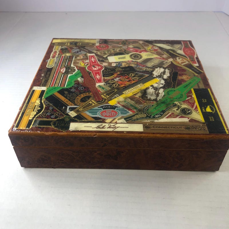 Decorated Cigar Box - Etsy