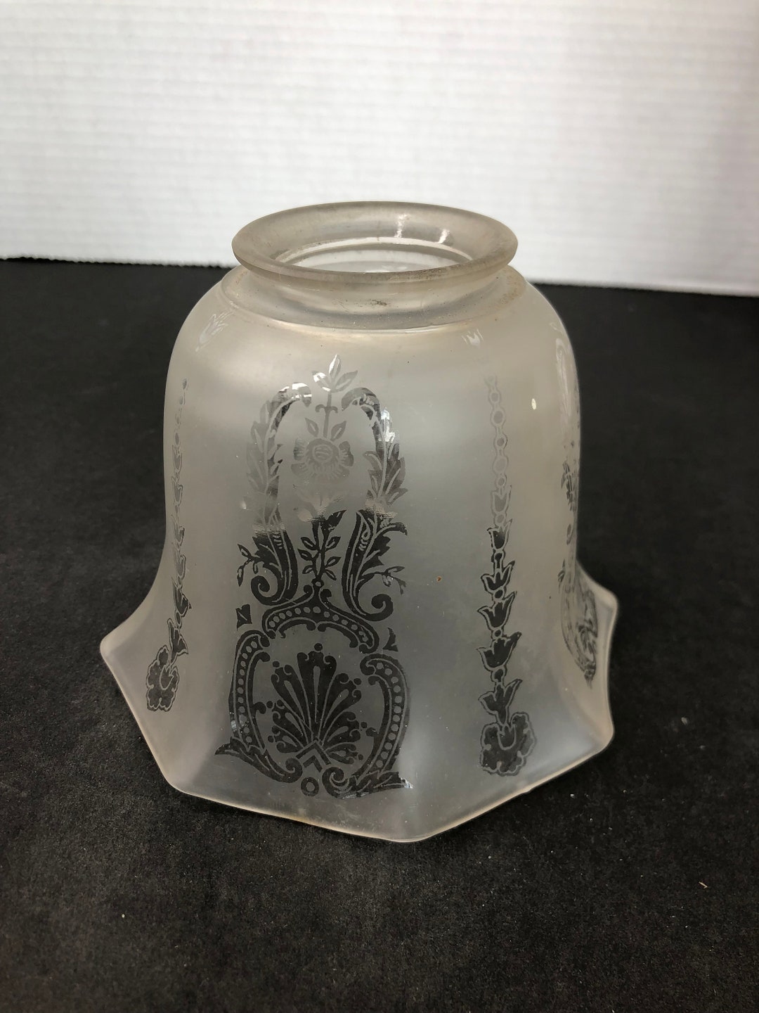 Antique Acid Etched Glass Lamp Shade Victorian - Etsy