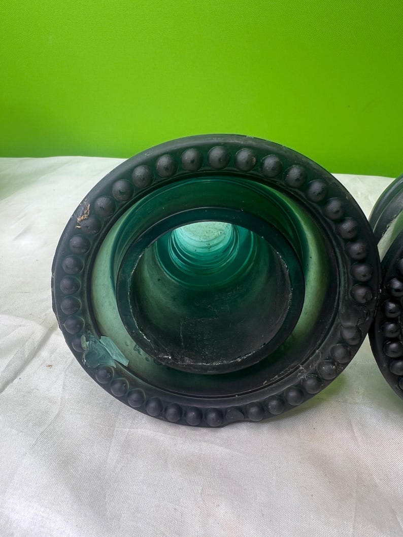 Vintage Choice of 3 Blue Green Hemingray Glass Insulators - Glass ...
