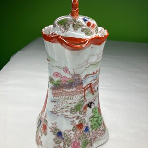 Vintage Fine Porcelain Hot Cocoa Pitcher Geisha Style Hand Painted ...