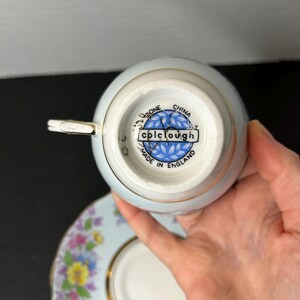 Vintage Colclough England Bone China Pale Blue / White With Floral ...