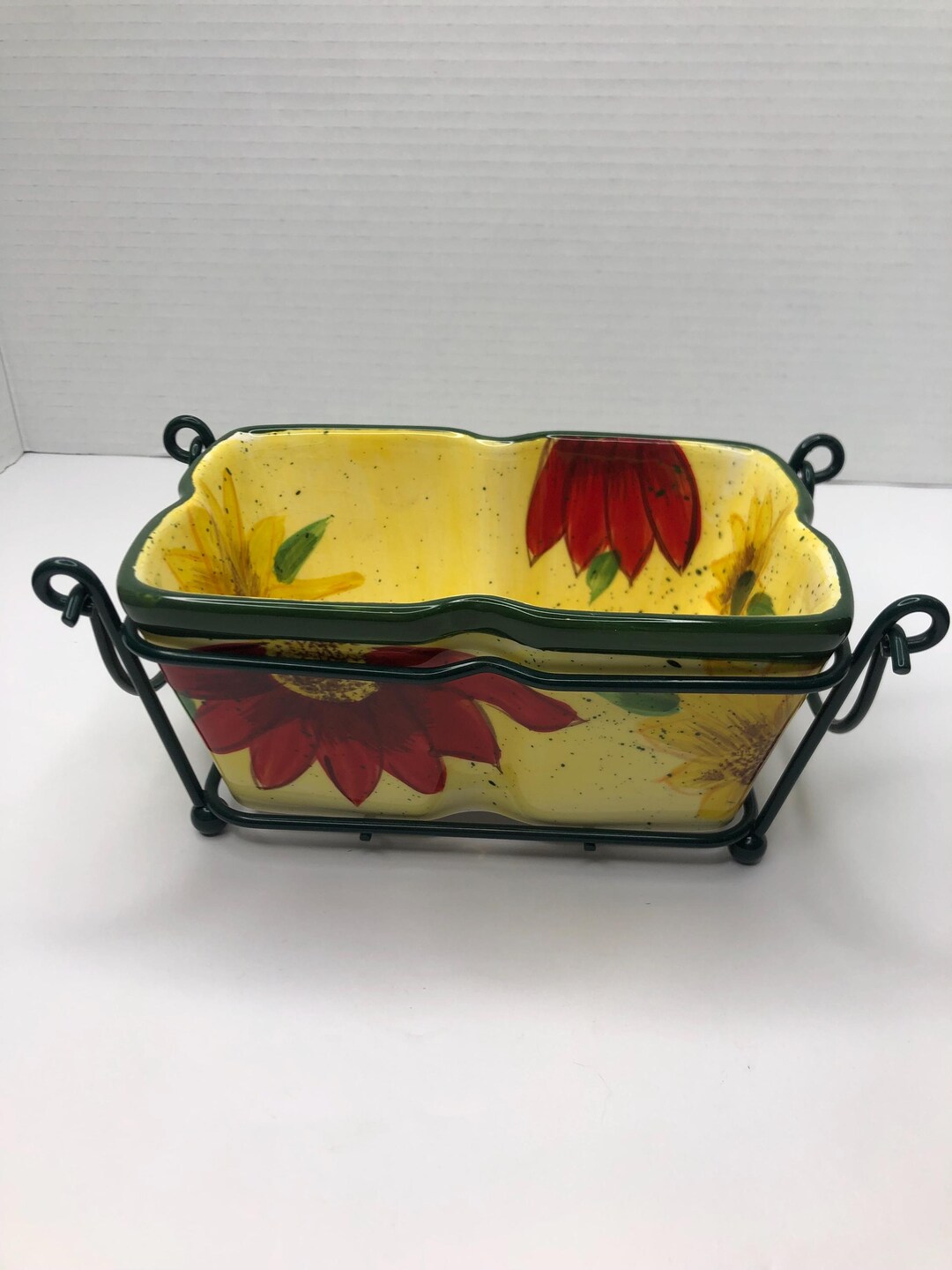 Temptations Presentable Ovenware by Tara Sunflowers Casserole Serving ...