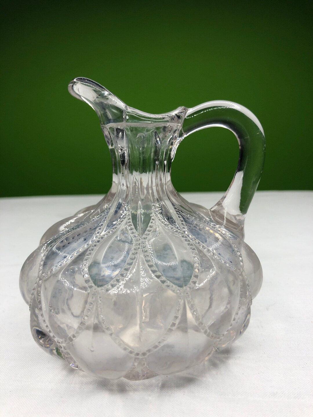 Vintage Heavy Glass Pitcher