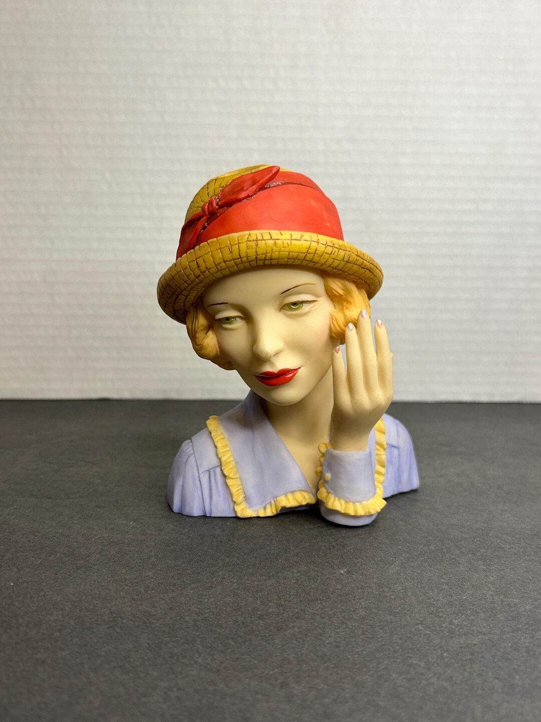 Vintage Cameo Girls Lady Vases 1924 Angeline Prim & Proper Figure Vase ...