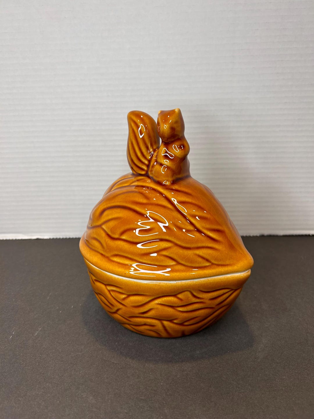 Vintage Glazed Ceramic Chipper Squirrel on a Nut Handled Jar - Etsy