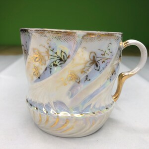 Vintage Fine Porcelain Lusterware Tea Cup With Gorgeous Coloring and ...