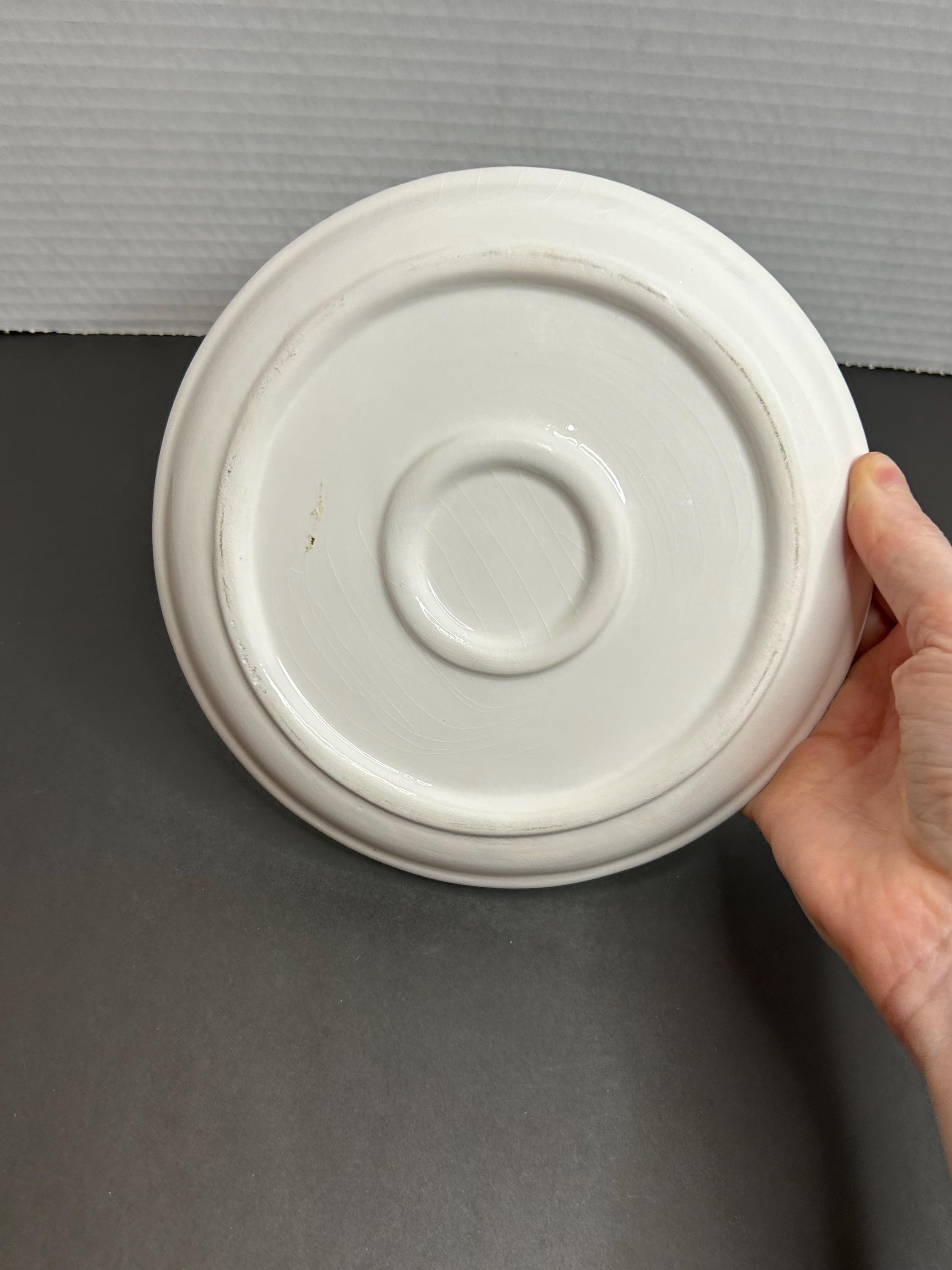 Vintage Ceramic Plain Cream/white Tea Plate or Trinket Tray - Etsy