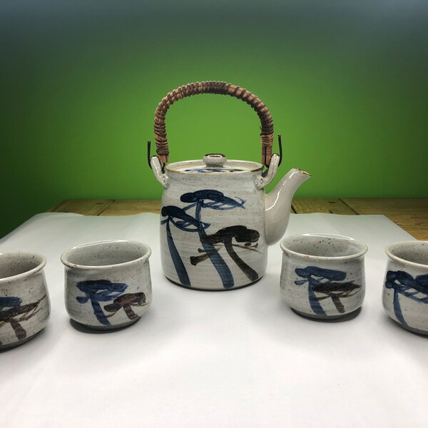 Stoneware Tea Set - Etsy