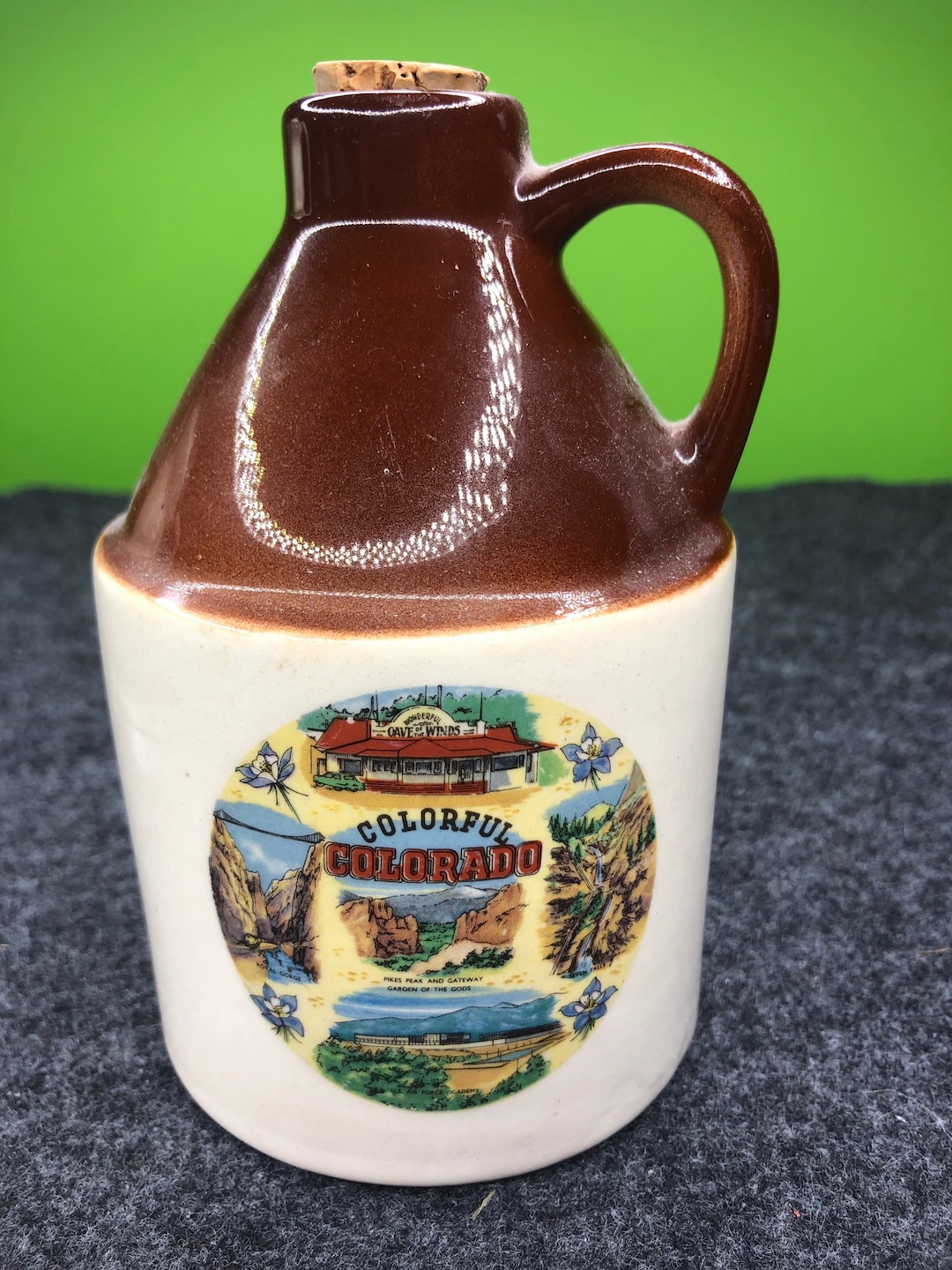 Vintage Ceramic Jug With Classic Color Combination and Colorado Images ...