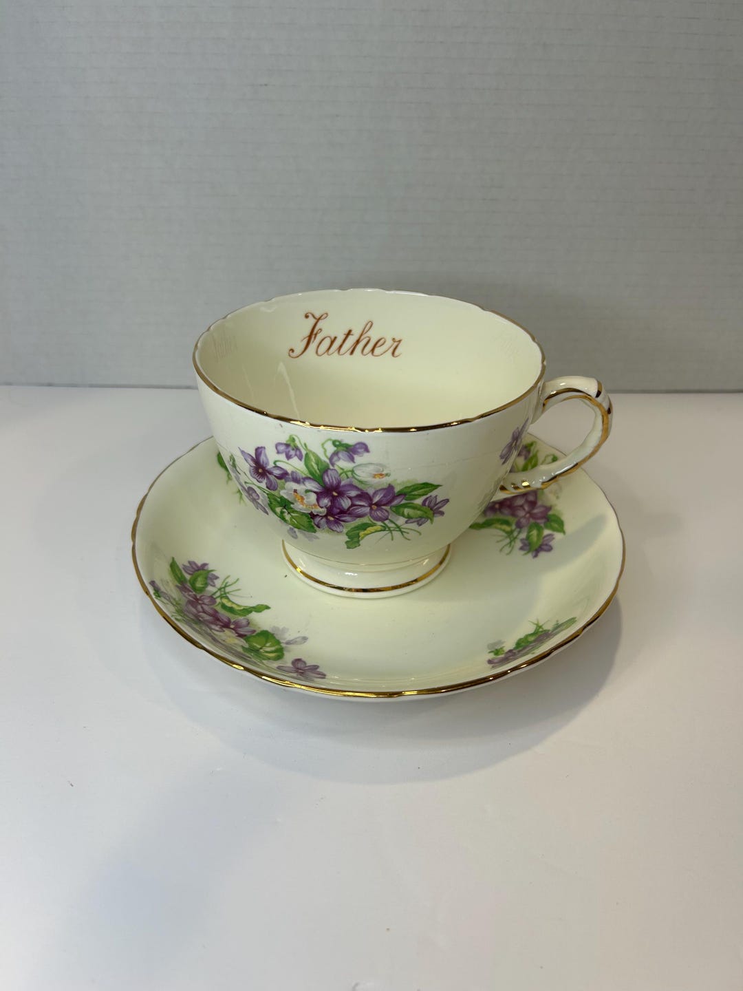 Vintage HM Sutherland Porcelain Extra Large “father” Decorative Tea Cup ...