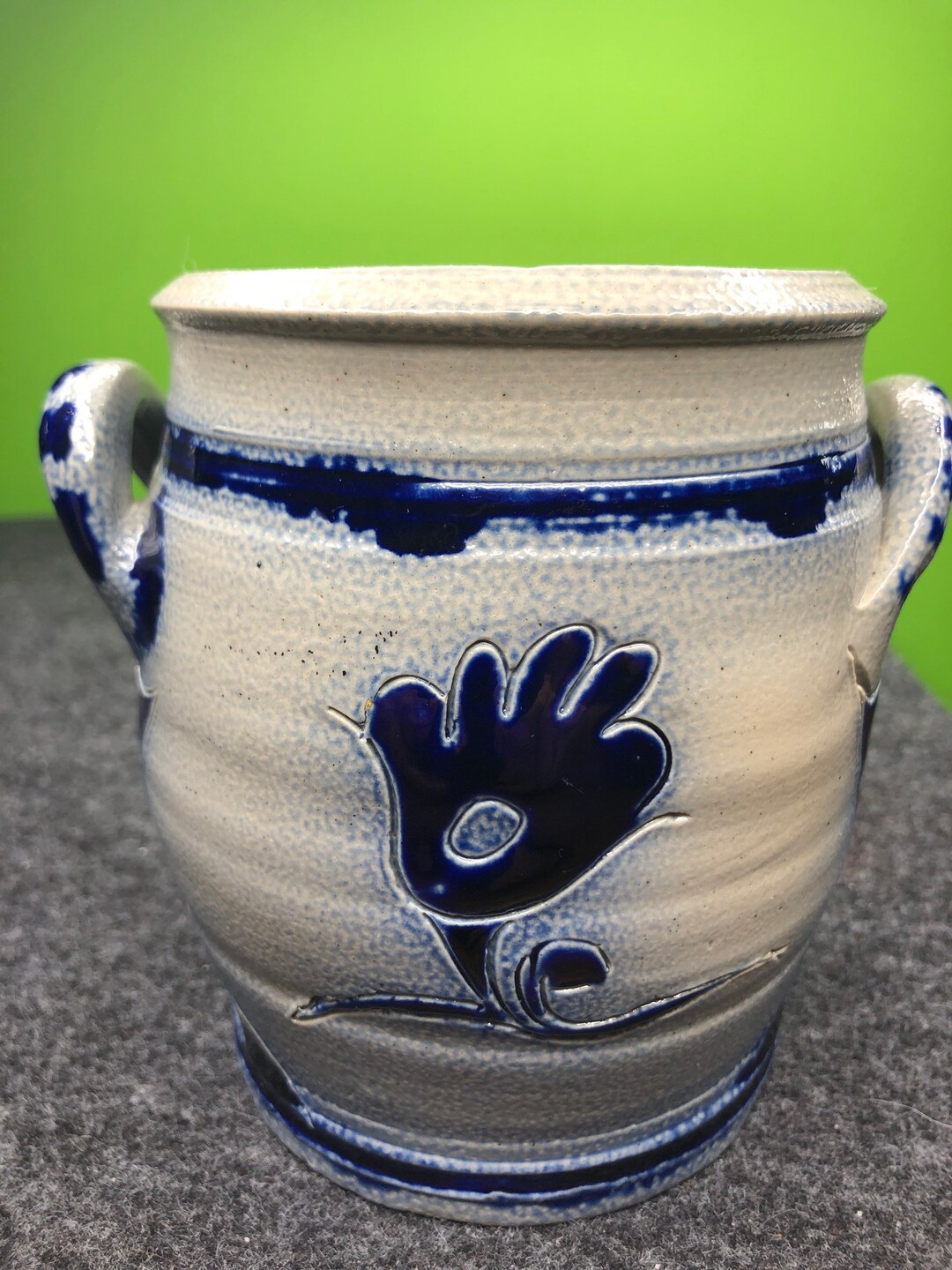 Vintage and Stamped Williamsburg Glazed Pottery Croc With Handles and ...