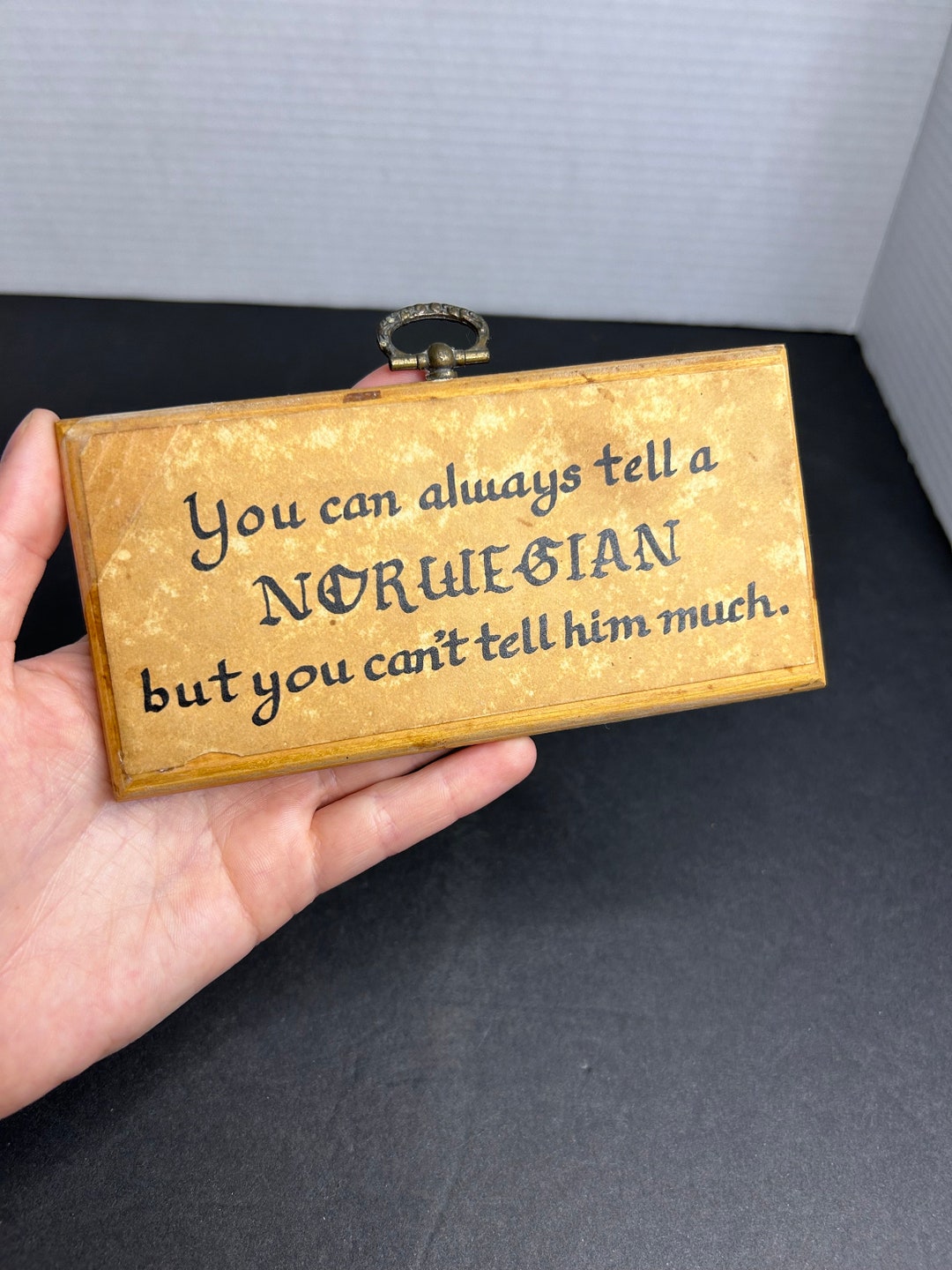 Vintage Wooden With Hook Norwegian Funny Placard - Etsy