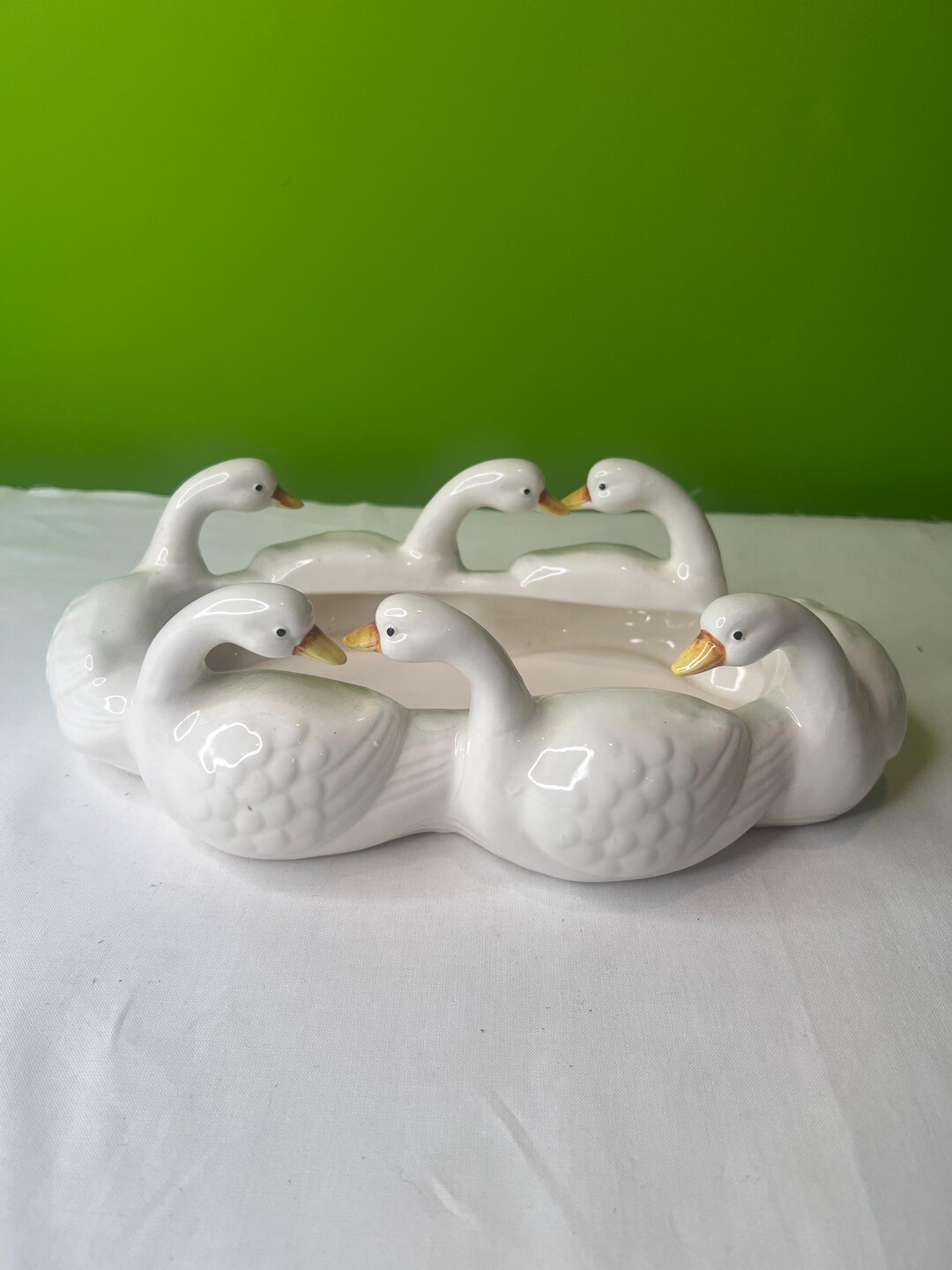 Vintage Porcelain Ron Gordon Designs Japan 6 Geese Ceramic Bowl ...
