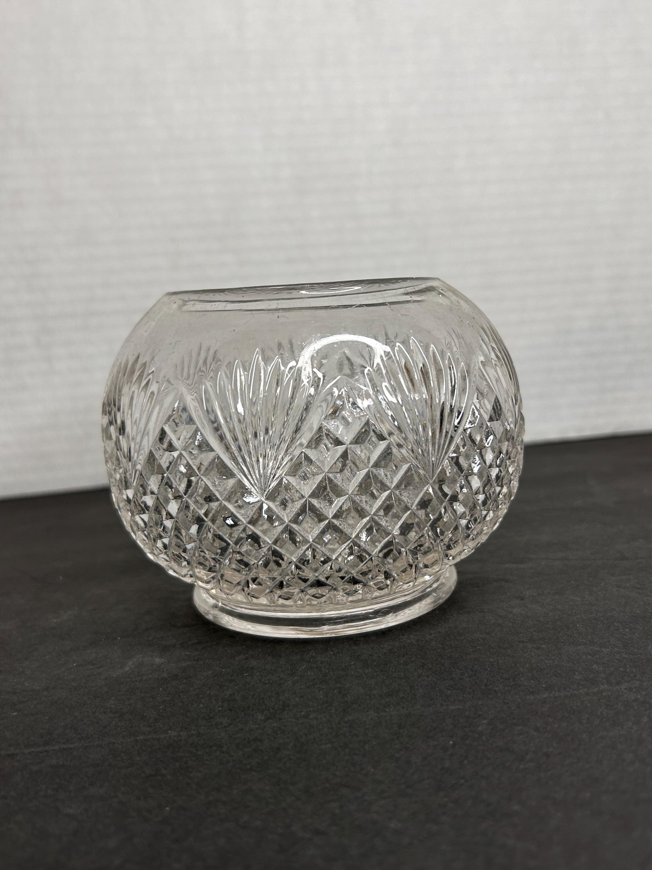 Vintage Clear Cut Crystal Glass Pineapple Diamond Pattern Small Bowl or ...