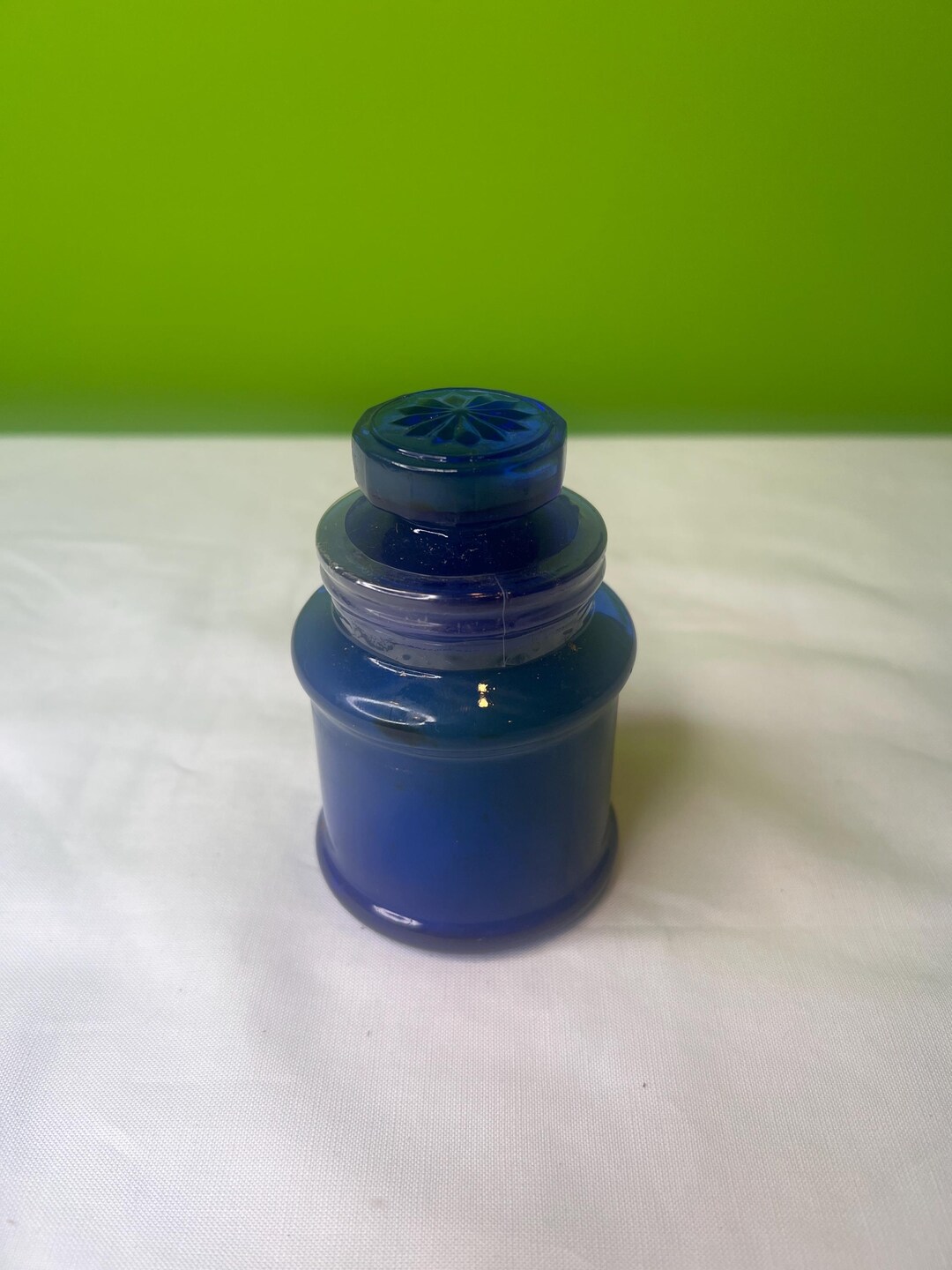 Vintage "vicks Vaporub" Cobalt Blue Bottle W/ Stopper - Etsy