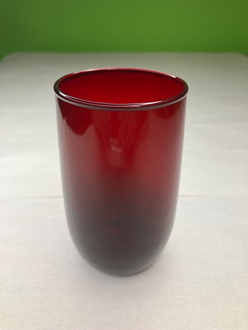 Vintage Ruby Red Glass Tumblers Set of 4 - Etsy