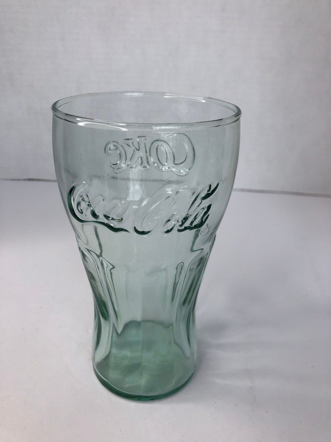 Vintage Lt Green Clear Glass Coke Coca-cola Glass - Etsy