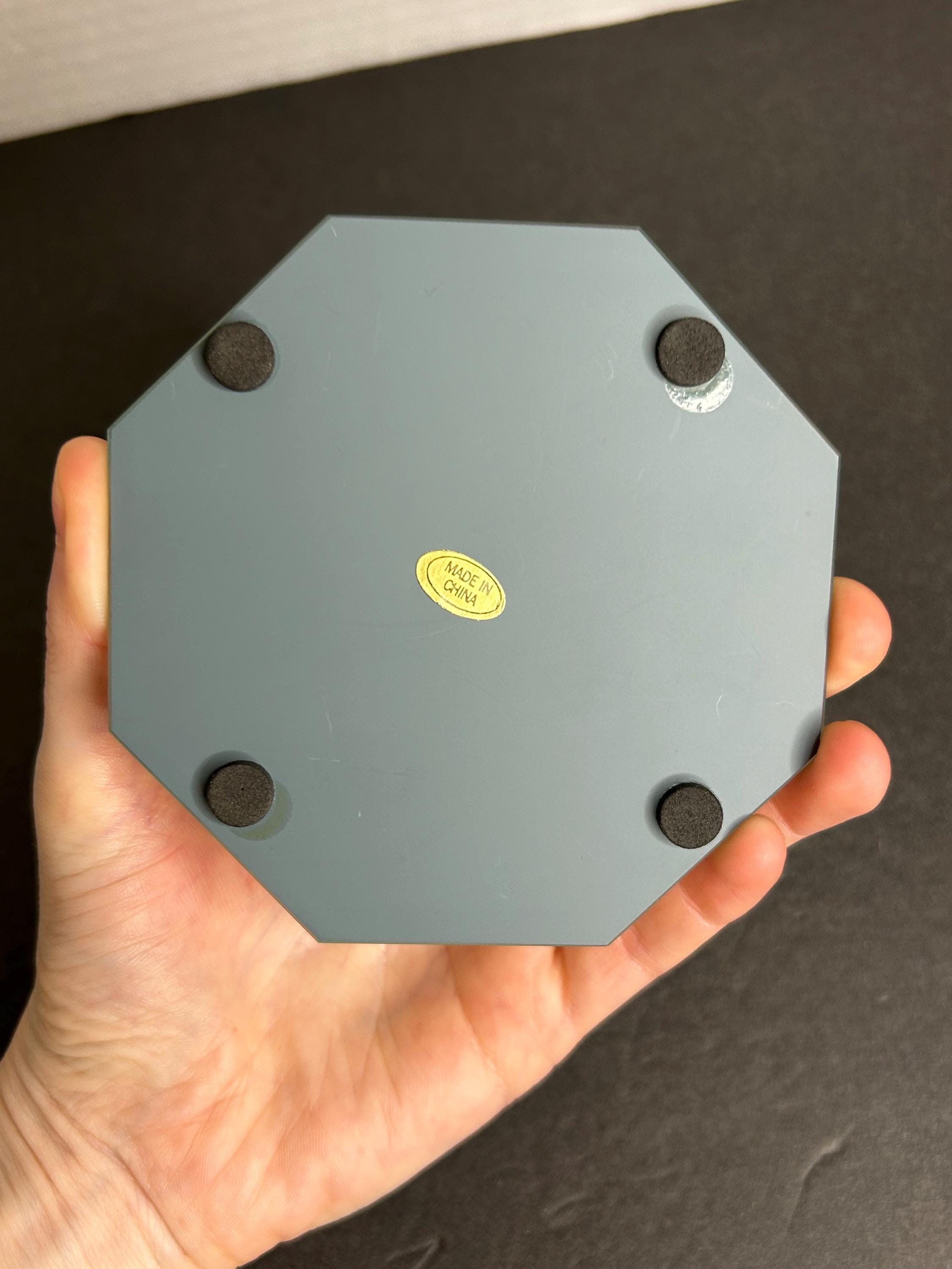 Vintage Octagon Mirror Drink Coasters Individual or Replacement Plate ...