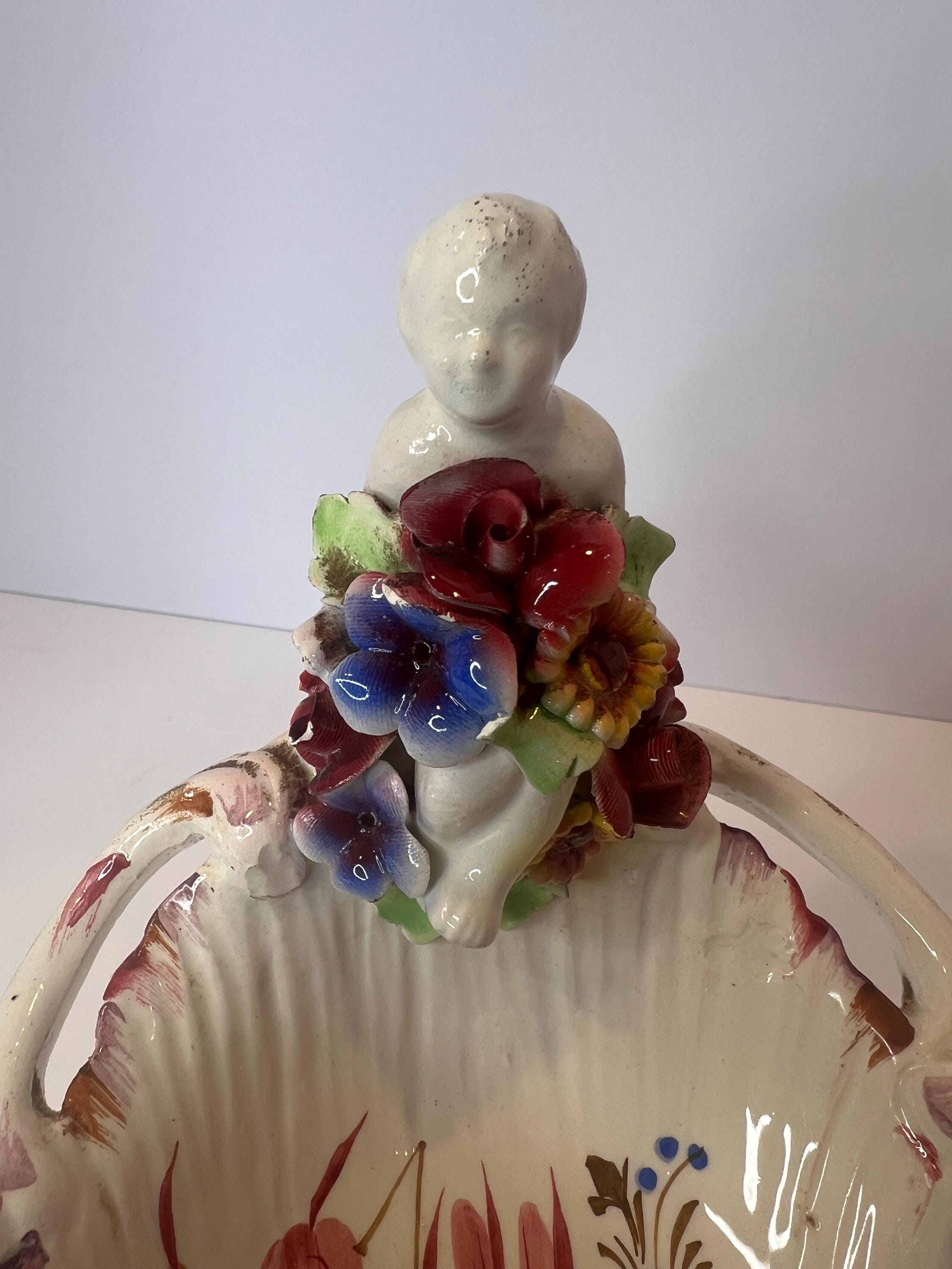 Vintage Italian Hand Painted Flower Art Pottery-made in Italy ...