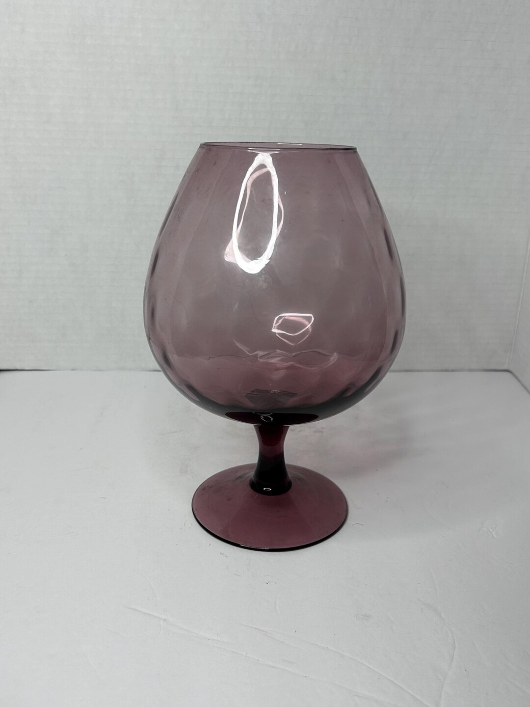 Vintage Large Brandy Snifter Dusty Rose/mauve Purple Glass Wine Glass ...