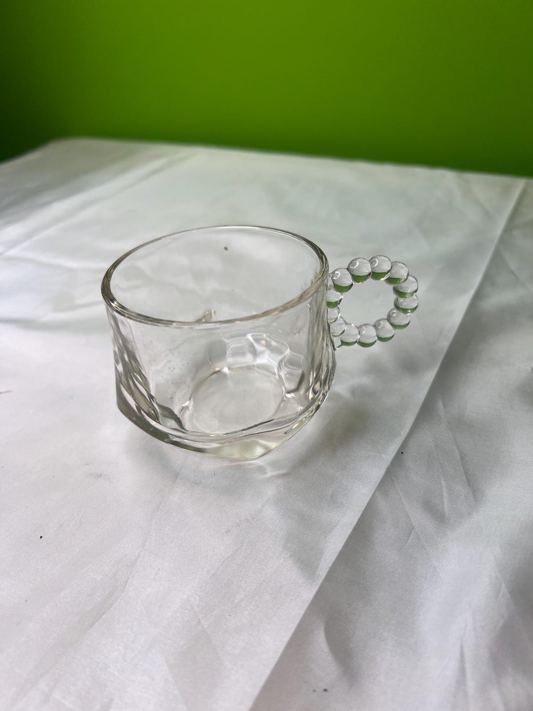 Vintage MCM Sip & Smoke Cup Hazel Atlas Clear Boopie Glass - Etsy