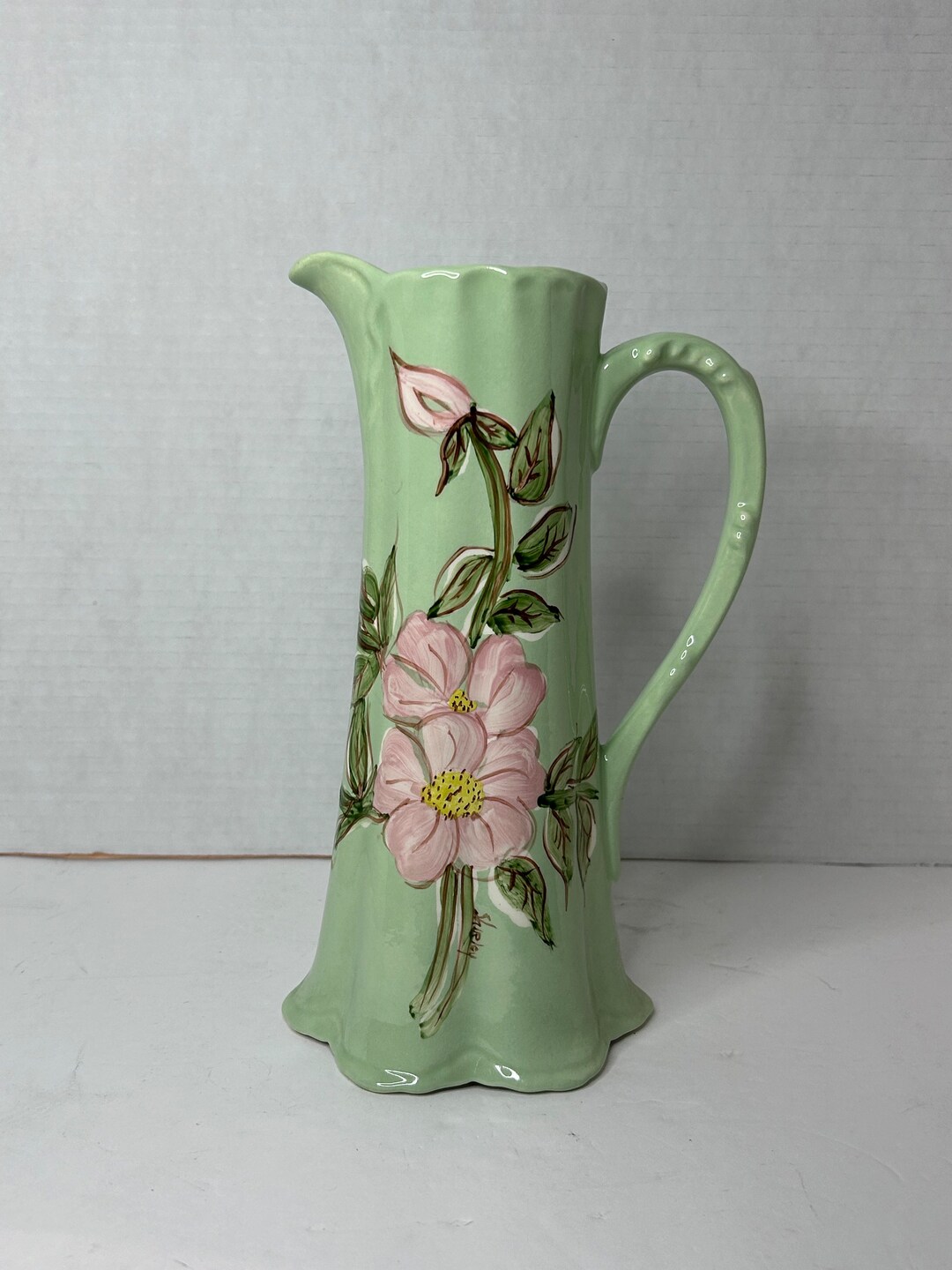 Vintage Ceramic Cramer Mold 71 Signed Shirley Handpainted Tall Mint ...