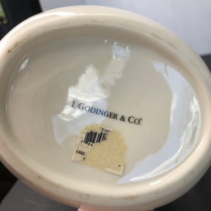 Vintage I Godinger & Co. Pitcher Cream and Brown Flowers - Etsy