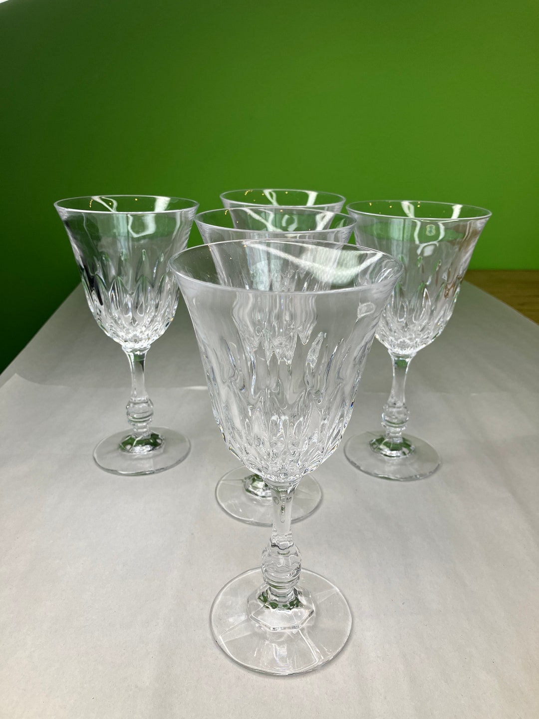 Vintage Fostoria Wine Glass Collection of 5 Gorgeous - Etsy