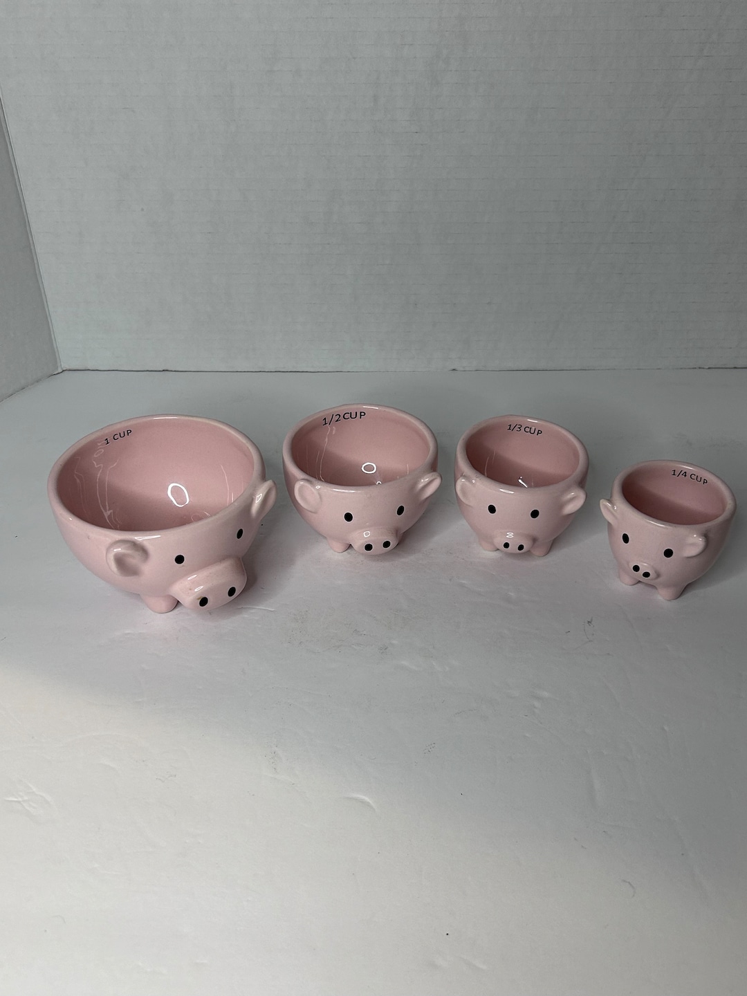 Vintage Two’s Company Stacking Pigs Measuring Cups Nesting Doll Style ...