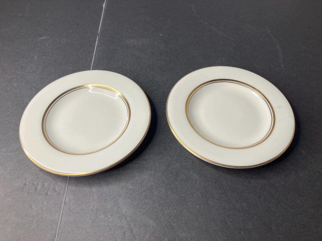 Vintage Golden Flair Sushi Plates Set of 2 - 4.25 In - Etsy
