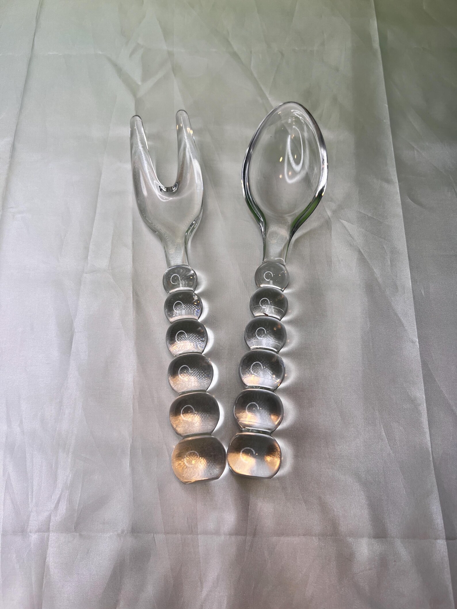 Vintage Imperial Glass Crystal Candlewick Salad Servers - Etsy