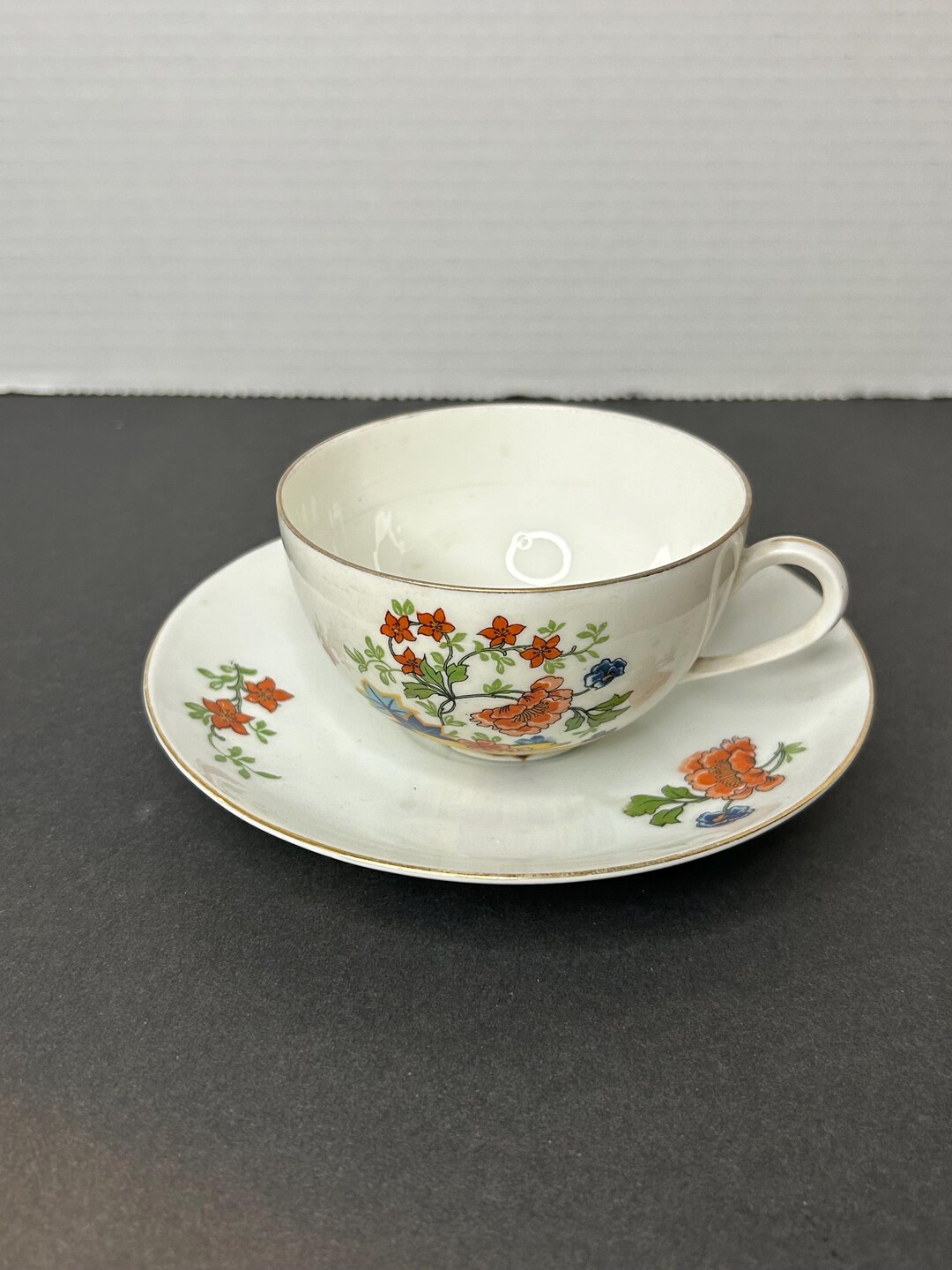 Vintage Union Czechoslovakia Minimal 3 Flower Porcelain Tea Cup and ...