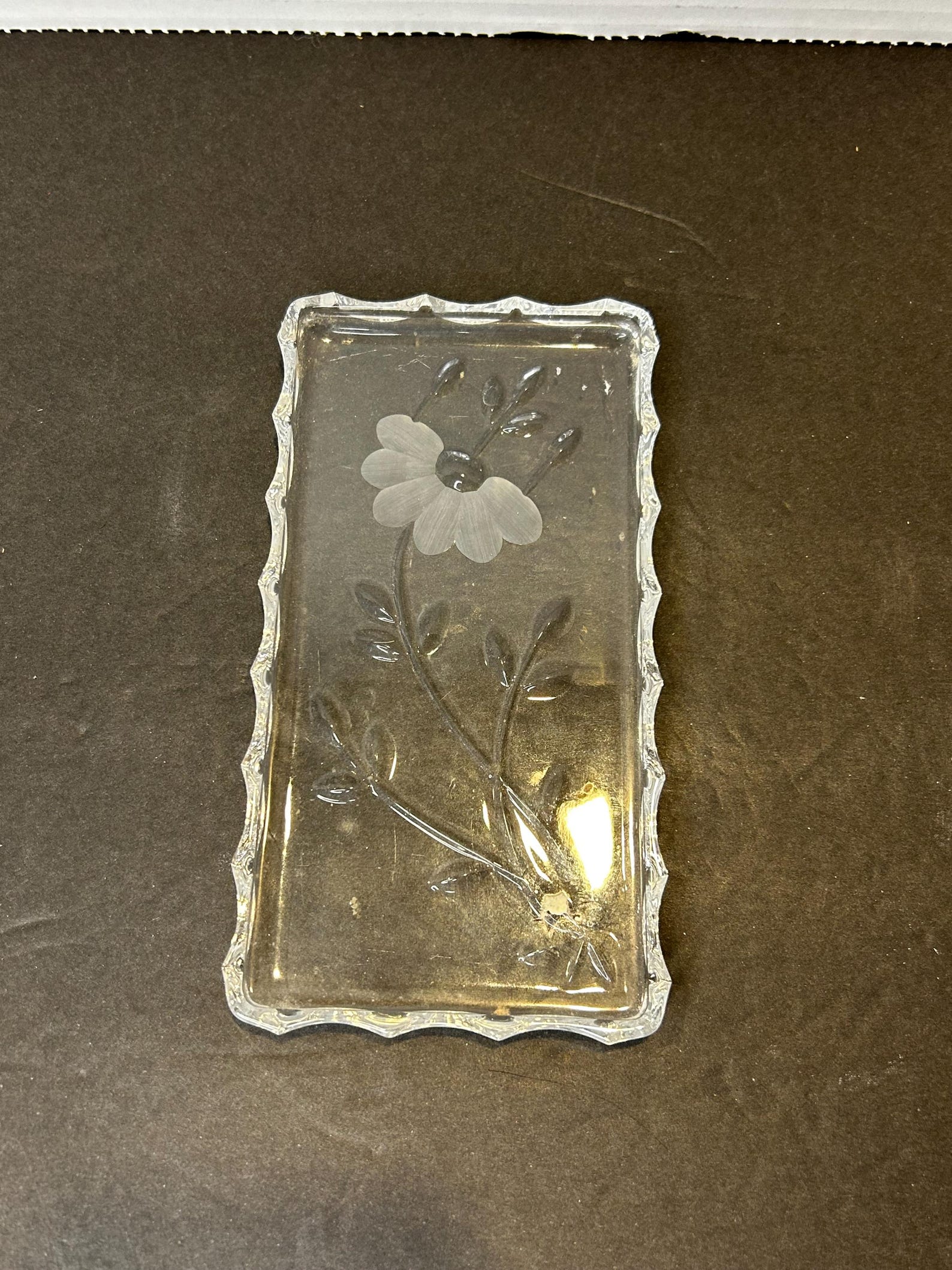 Vintage Princess House Heritage Romance Crystal Glass Floral Vanity ...