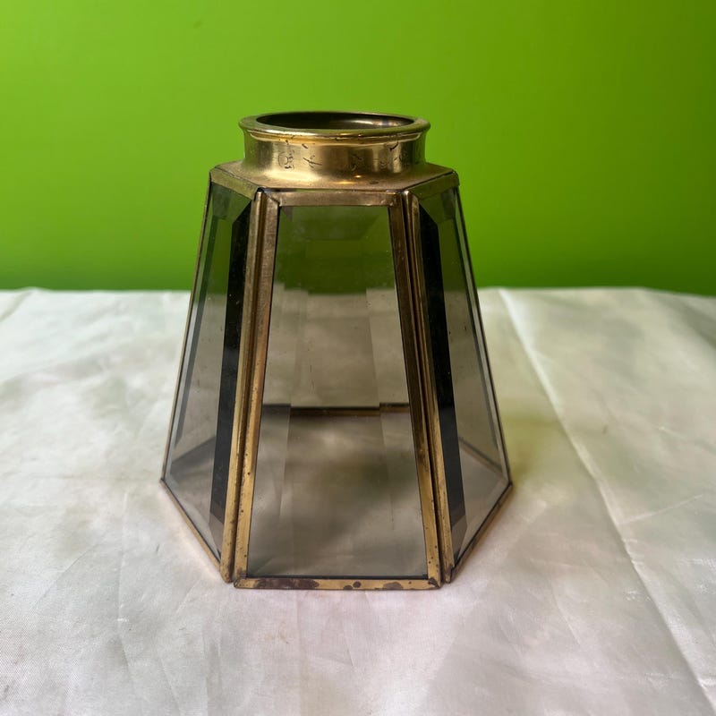 Smoke Glass Lampshade - Etsy