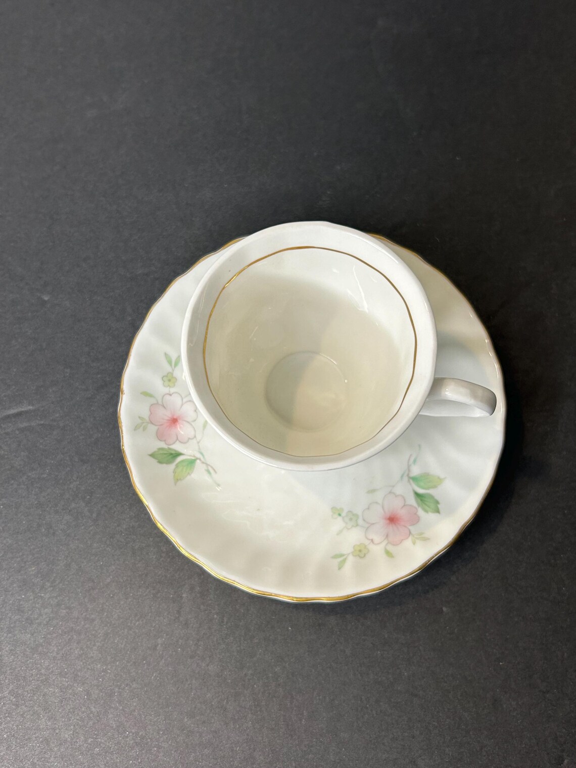Vintage Hitkari Potteries Bone China India Miniature Pale Pink Flower ...