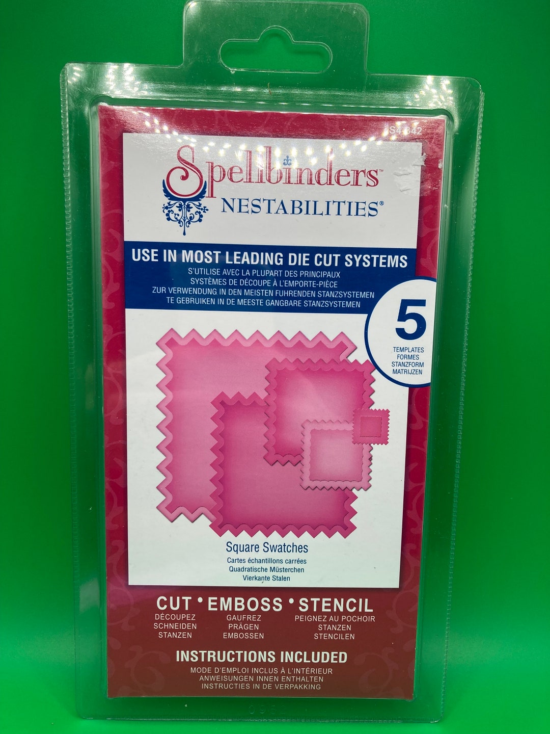Spellbinders Nestabilities S4342 "square Swatches" Cut, Emboss, Stencil ...