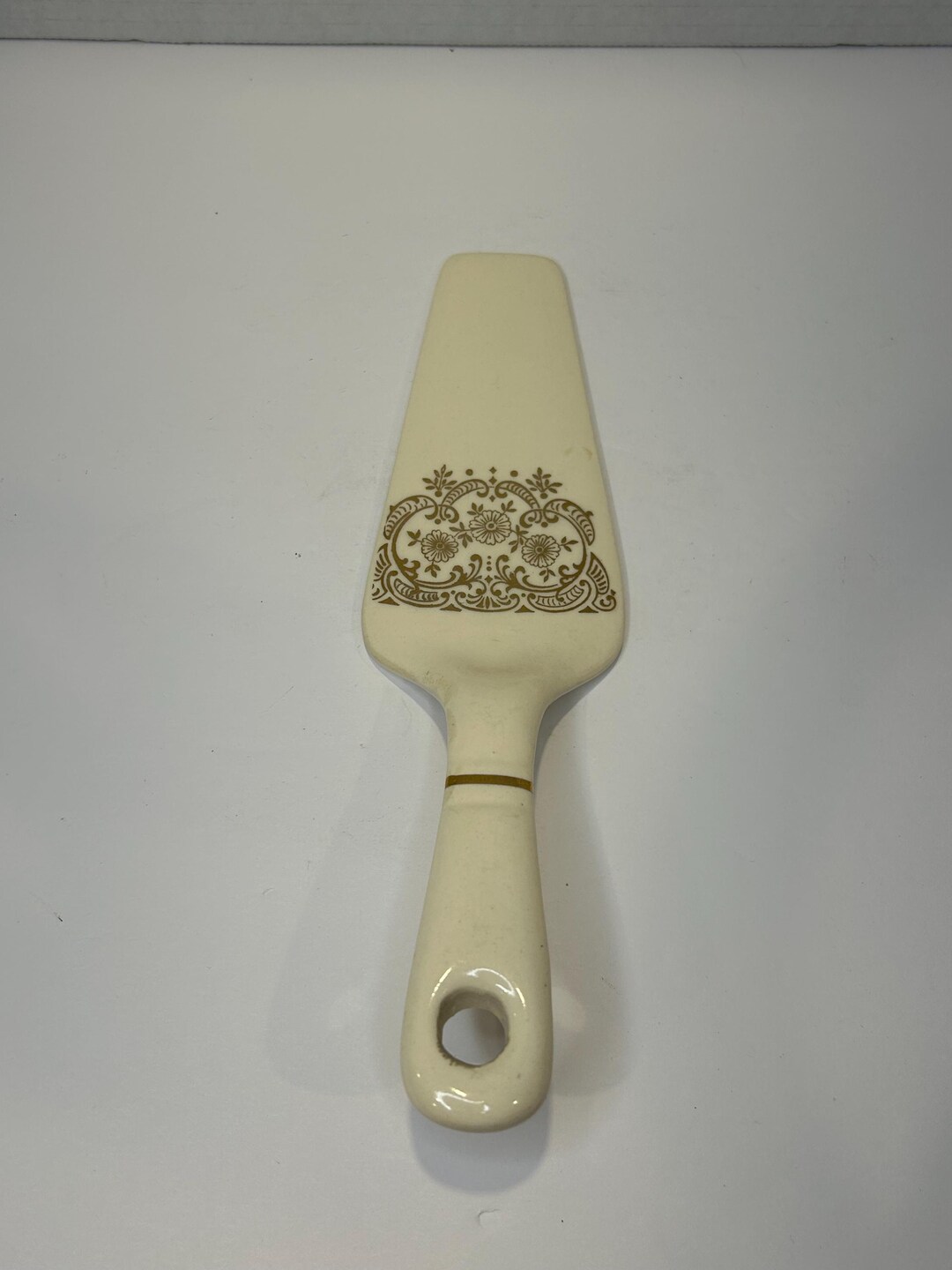 Vintage Ceramic Wedding Cake Server With Gold Flourish Only - Etsy