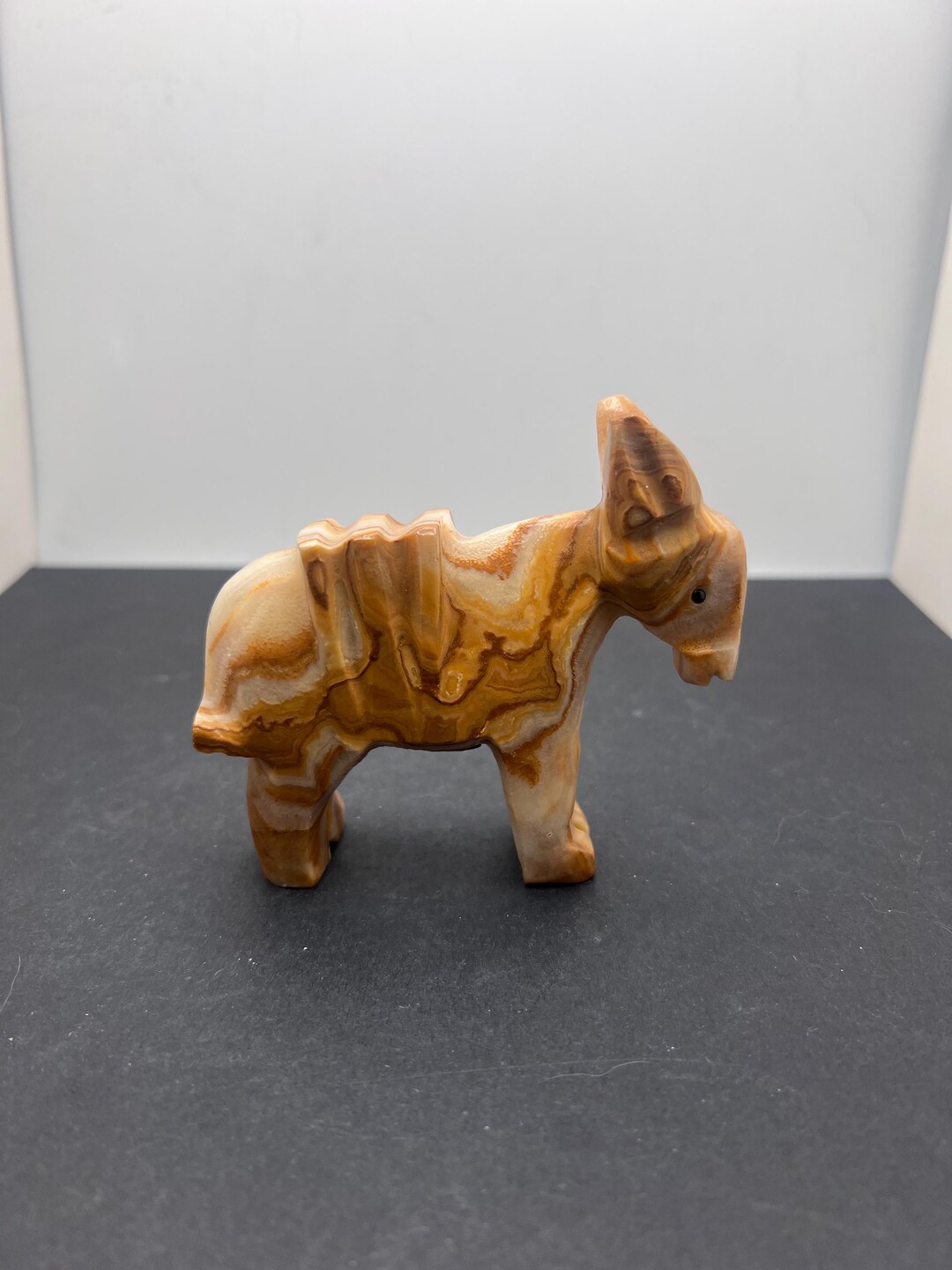 VINTAGE ALABASTER DONKEY Sculpture Mule Mid Century Modern 50s 60s 70s ...