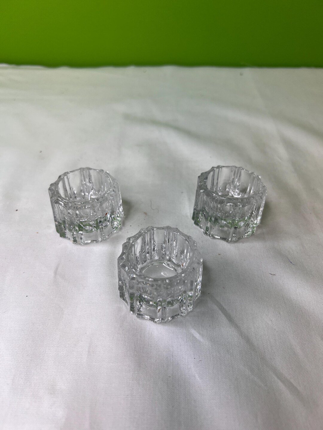 Vintage Set of 3 Round Clear Glass Salt Cellars Dips Open Bowl - Etsy