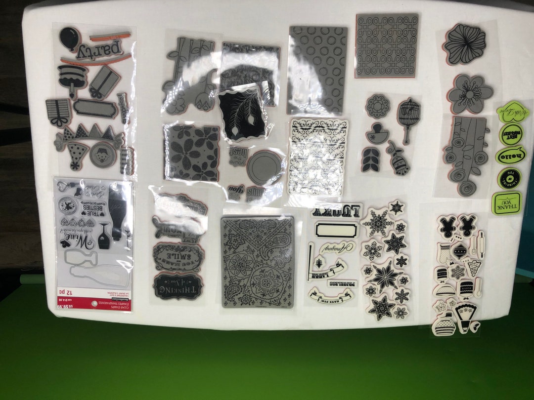 Rubber Stamp Collection Set Kit Large Variety Quantity Great Value ...