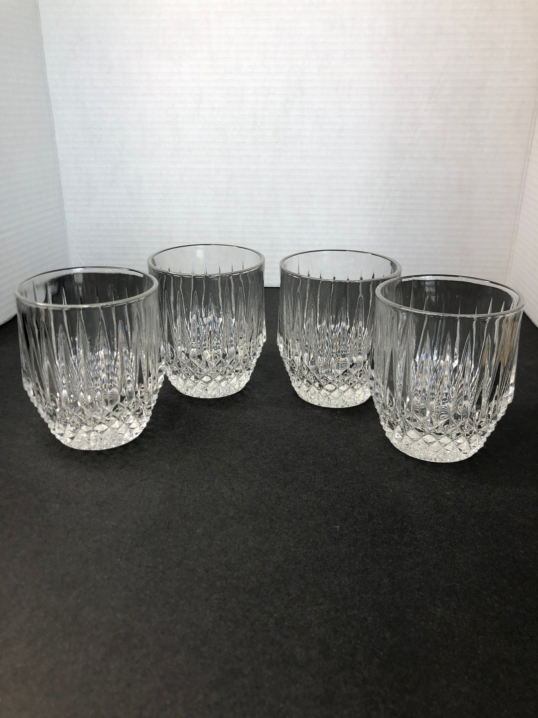 Vintage Fostoria Stratton Lowball/old Fashioned/ Whiskey Glasses 3 3/4 ...