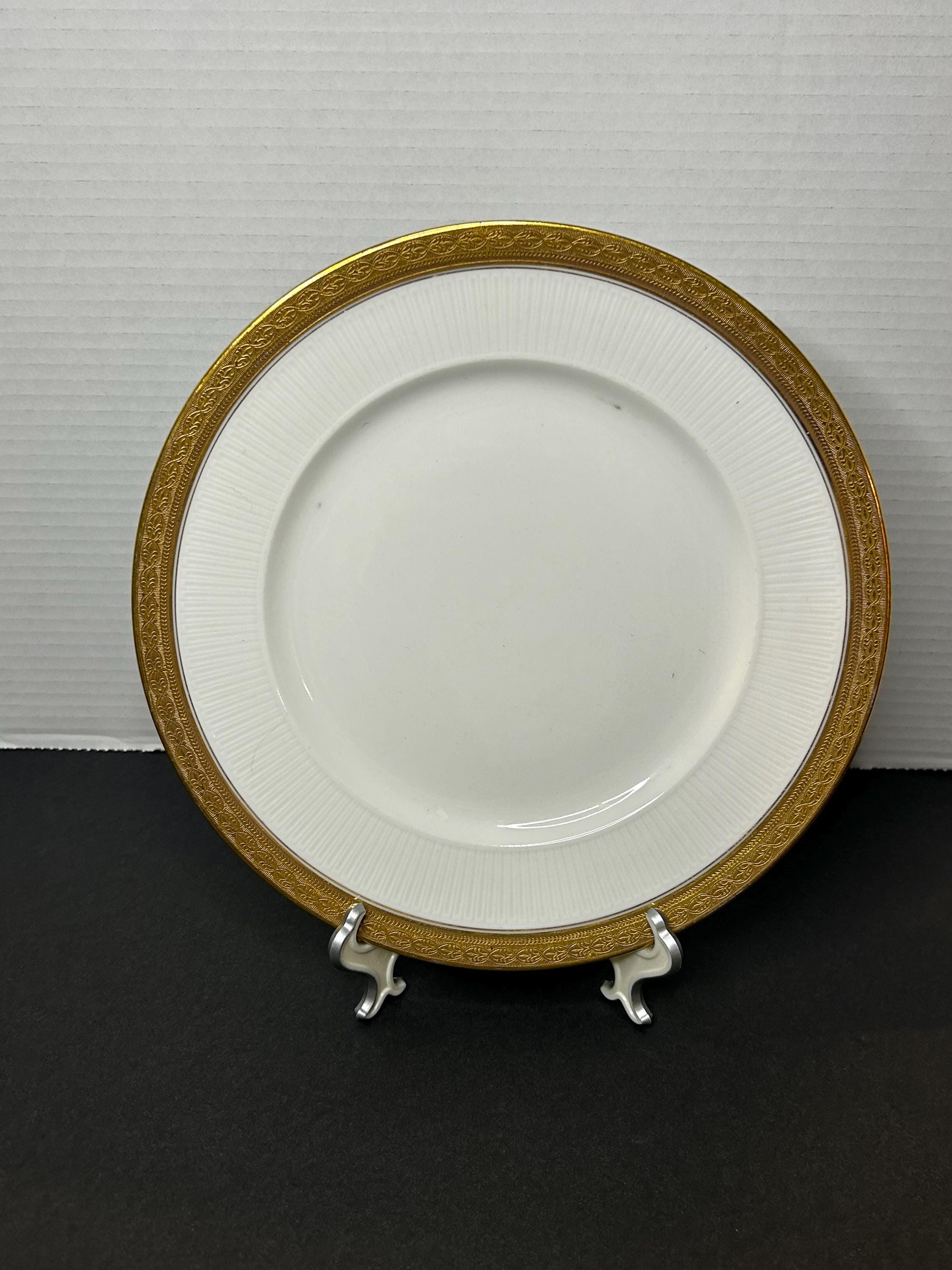 Vintage 10" CH Field Haviland Limoges France Ornate Gold Rimmed Dinner ...