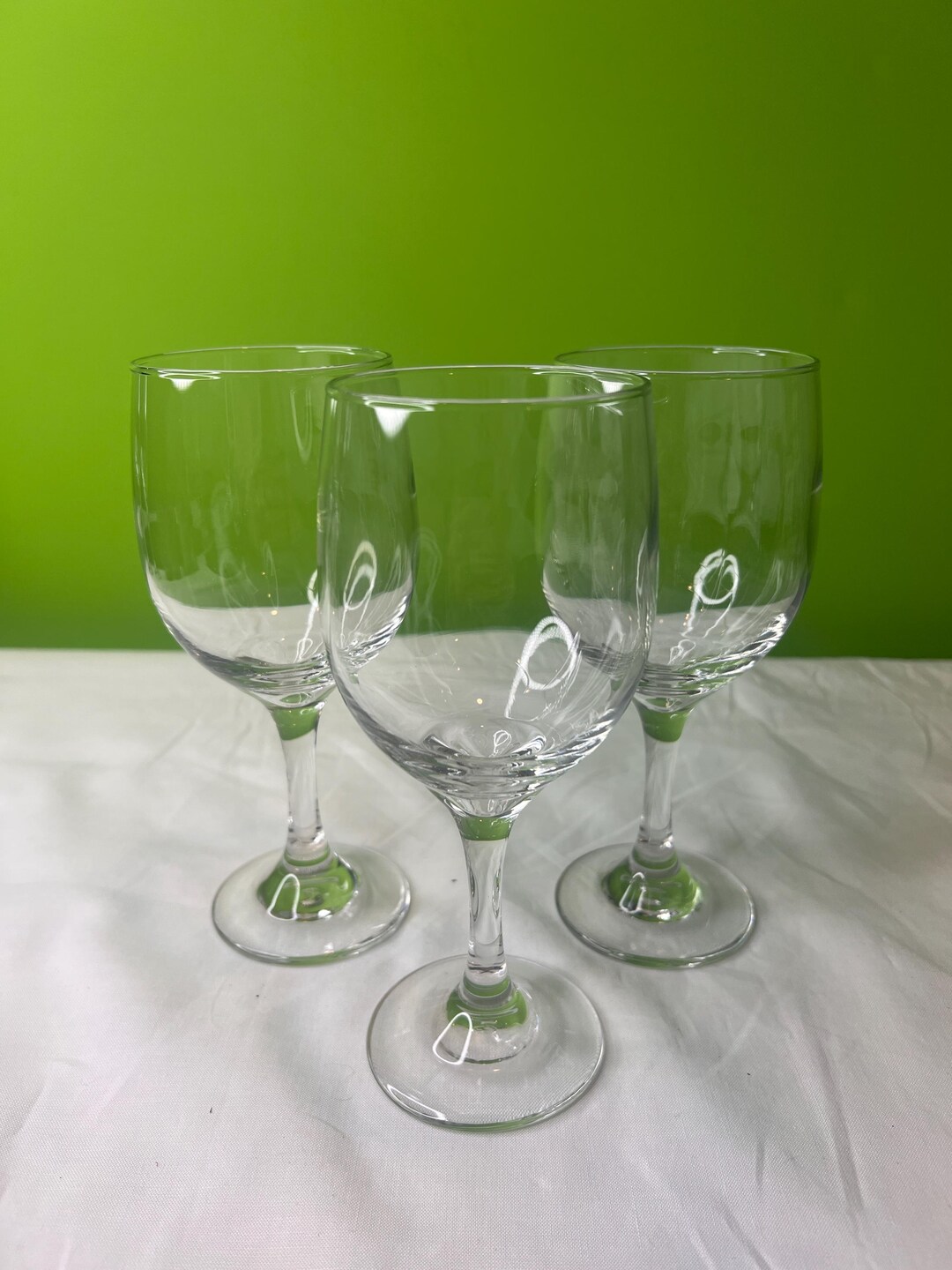 Vintage Set of 3 Clear Libbey Crystal Heavy Wine/ Water Glasses - Etsy